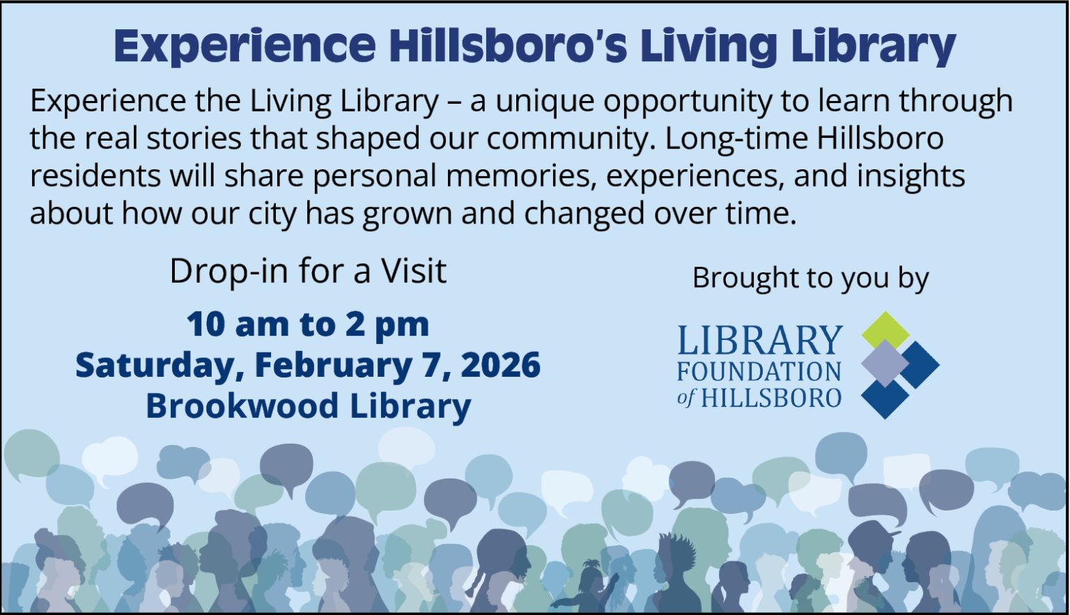 Hillsboro Living Library – Library Foundation of Hillsboro